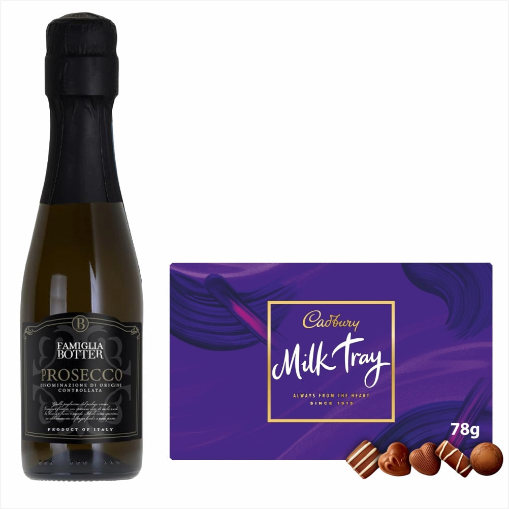 Botter Prosecco 200ml & Milk TrayBotter Prosecco 200ml & Milk Tray ...